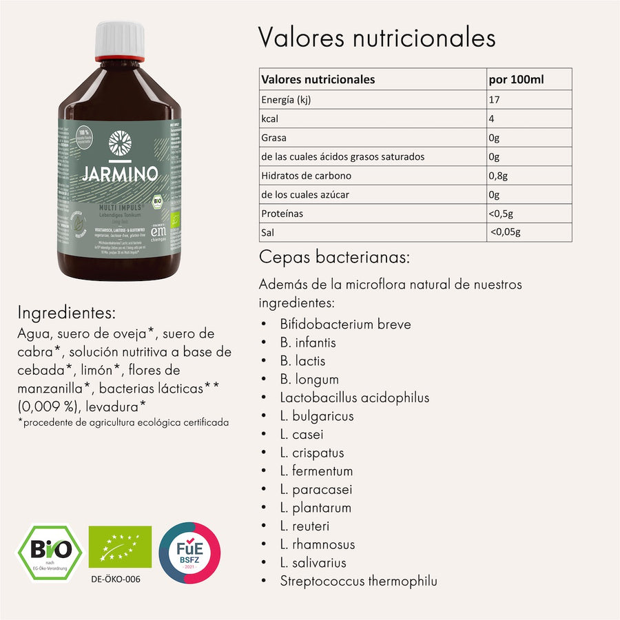 Multi-Impuls® Tónico BIO (500 ml) – JARMINO ES